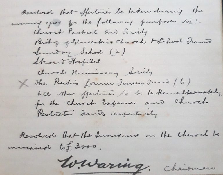 Rodborough Church Committee minute book 1892 – 1927 – Remembering ...